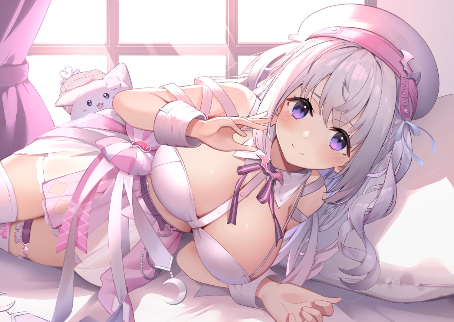 e buki mare ch. nightmare (mare ch.) garter no bra thighhighs | #1220760 | yande.re